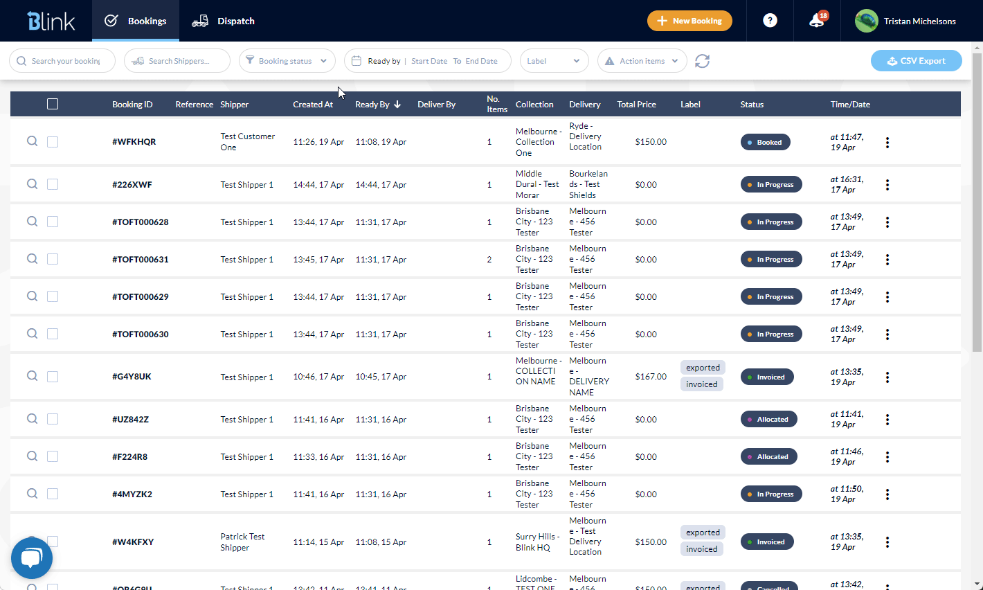 Blink Driver App settings